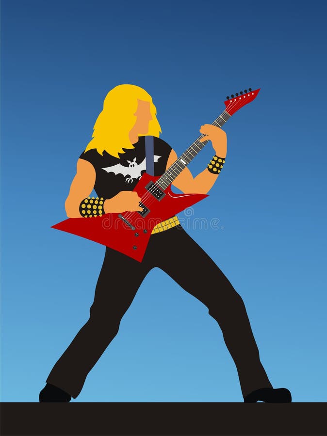 Músicos de metales pesados ilustración del vector. Ilustración de ...