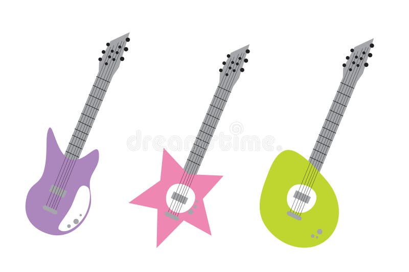Guitars stock vector. Illustration of clip, white, colorful - 38121228