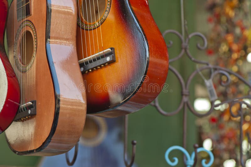 Guitars on Sale stock photo. Image of instrument, market - 49339852