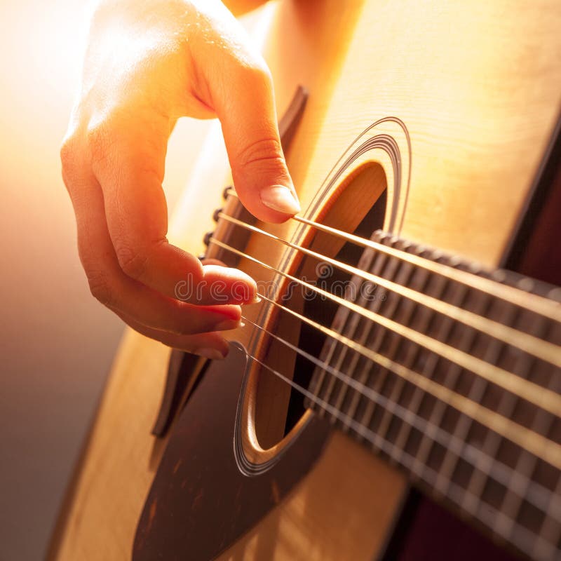 Guiter Images with String Placking Stock Photo - Image of guiter ...