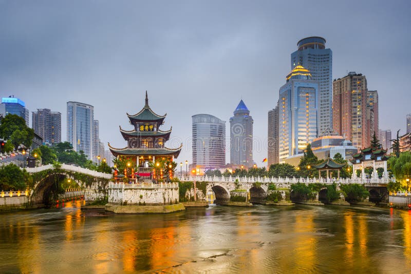 Guiyang, China Skyline editorial photography. Image of landmark - 47528602