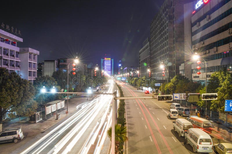Guiyang City at night editorial stock photo. Image of colorful - 38229463