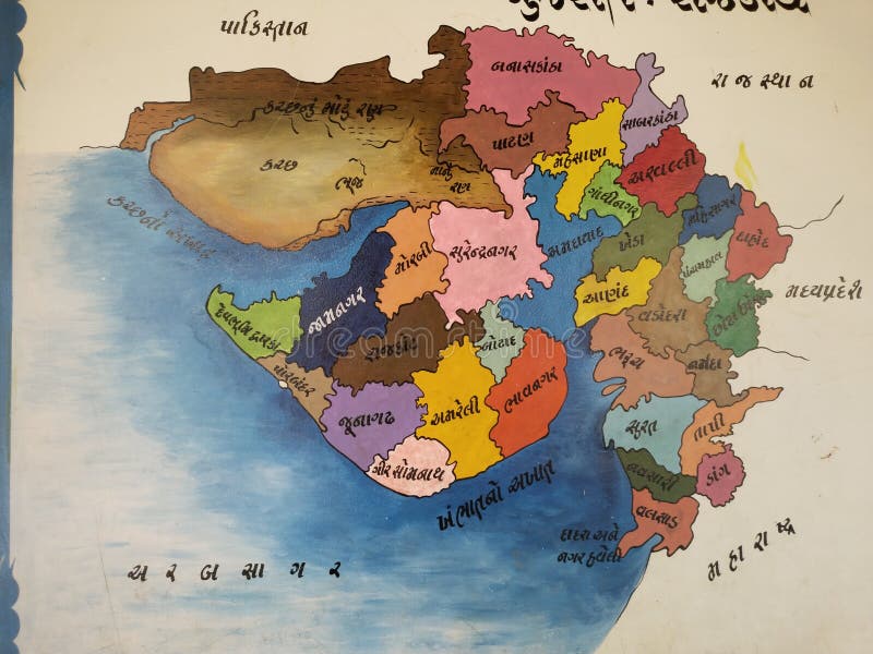 Gujarat maps indian stock image. Image of advertising - 217673297