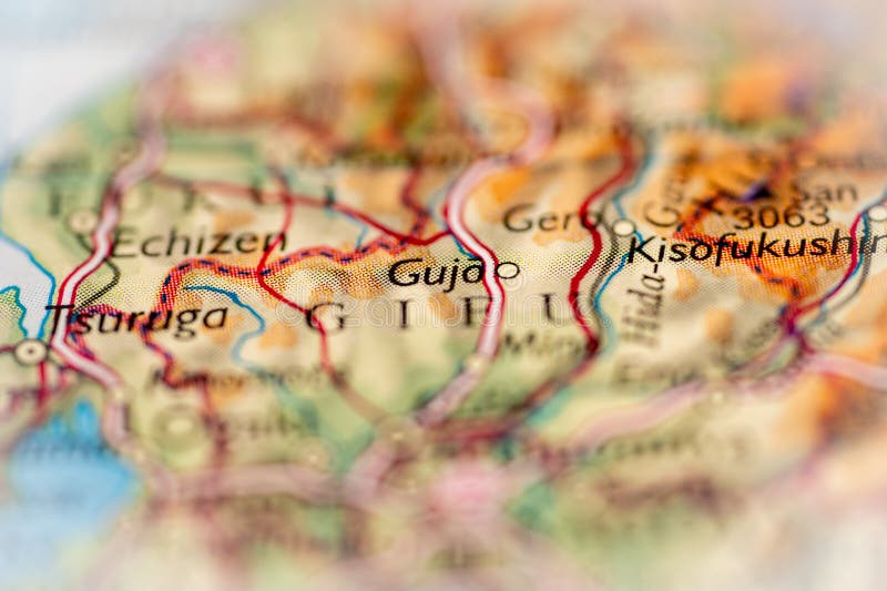 Gujo, Japan Highlighted on a World Map Stock Photo - Image of specific ...