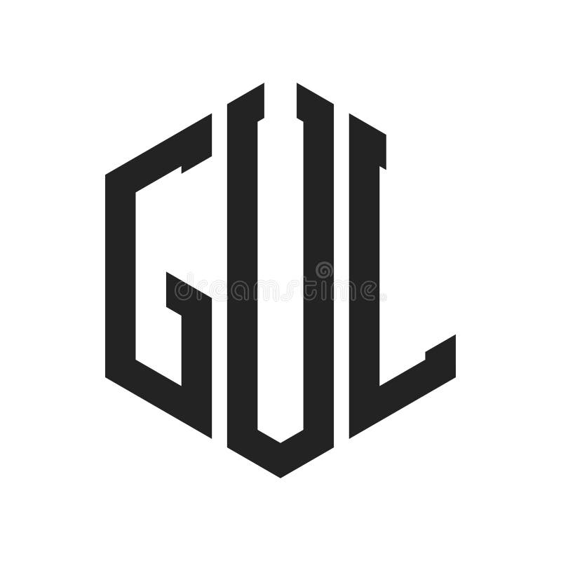 GUL Logo Design. Initial Letter GUL Monogram Logo Using Hexagon Shape ...