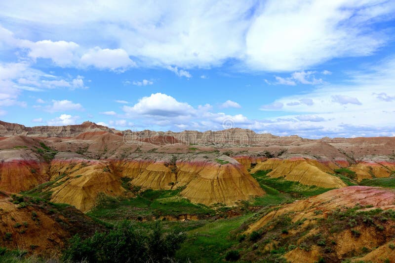 Gula Kullar, Badlandsnationalpark, SD Arkivfoto - Bild av högland ...