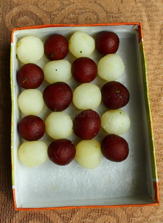Rasgulla and gulab jamun stock photo. Image of dessert - 97618862