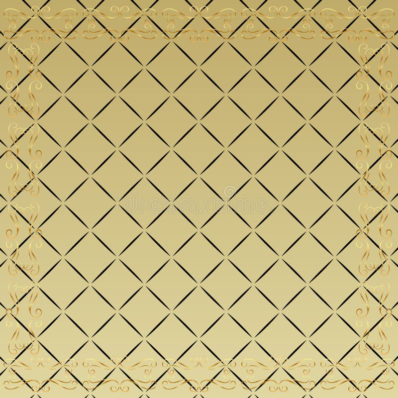 Guld- Tapet Med Kopieringsutrymme Vektor Illustrationer - Illustration ...