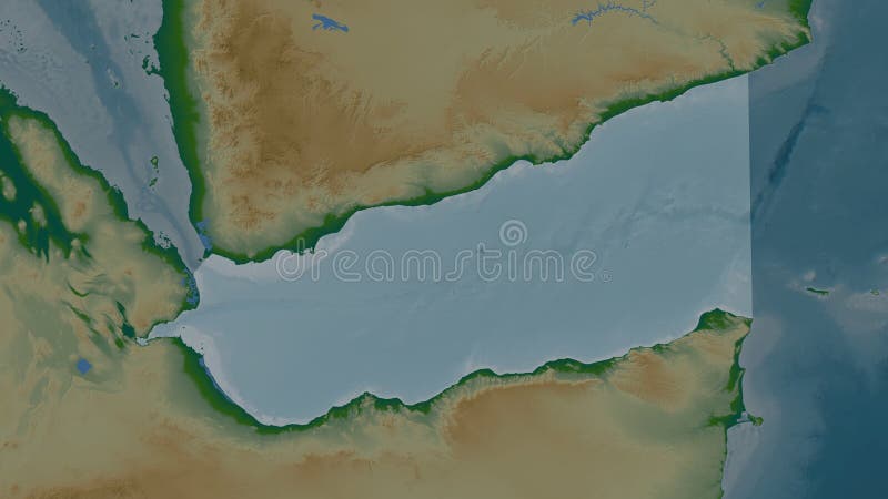 Gulf of Aden Highlighted. Physical Map Stock Illustration ...
