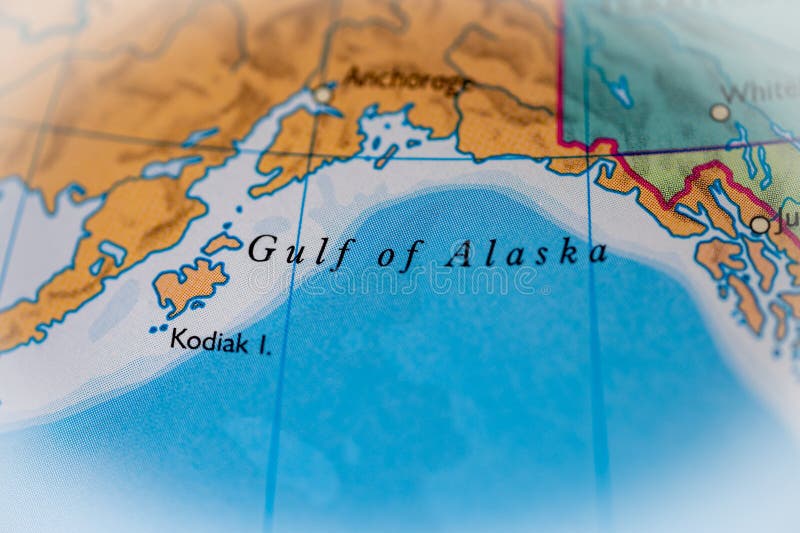 Gulf of Alaska Highlighted on a World Map Stock Image - Image of pinpoint, highlighted: 358783151