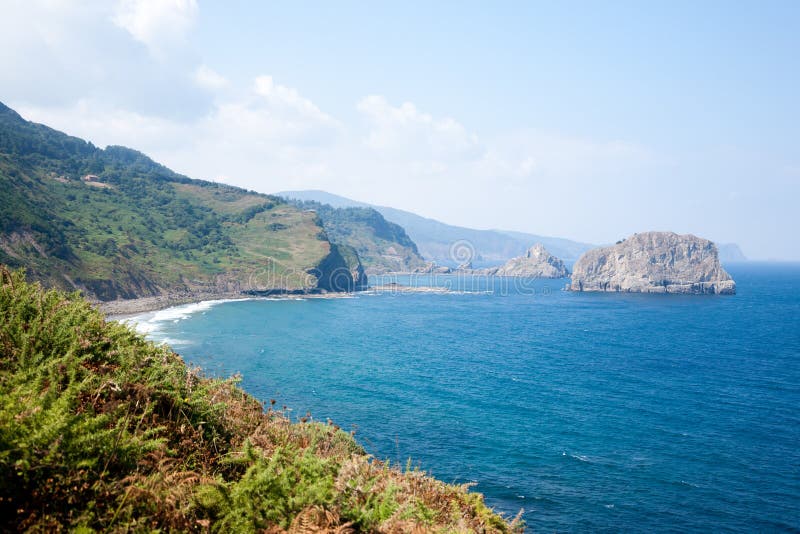 Gulf of Biscay Cliffs Landscape, Spain Stock Image - Image of mountain ...