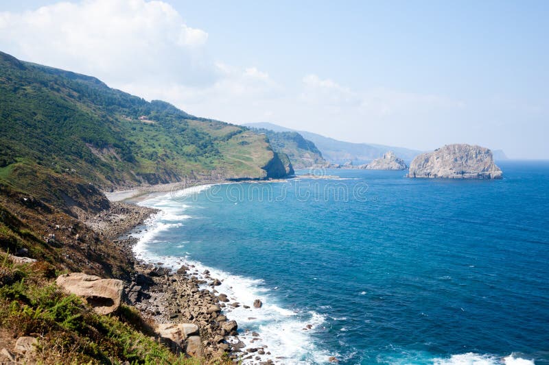 Gulf of Biscay Cliffs Landscape, Spain Stock Image - Image of nature ...