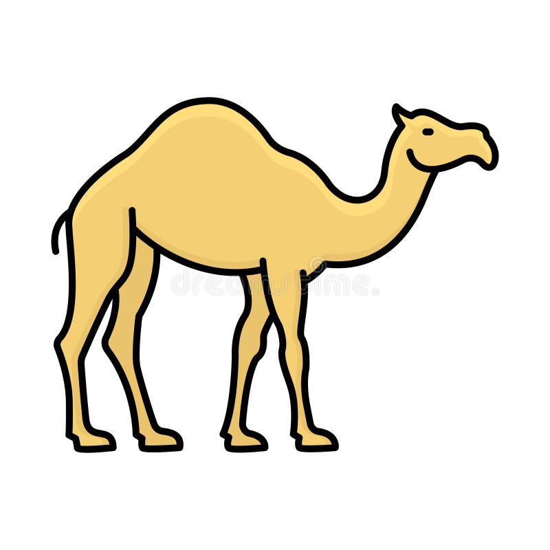 Gulf Camel Isolated Vector Icon that Can Be Easily Modified or Edited ...