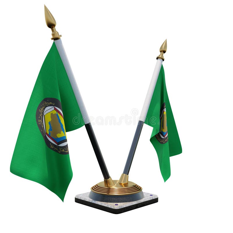 Gulf Cooperation Council 3d Flag Stock Illustration Illustration Of