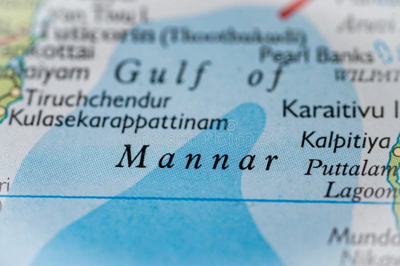 Gulf of Mannar Highlighted on a World Map Stock Image - Image of ...
