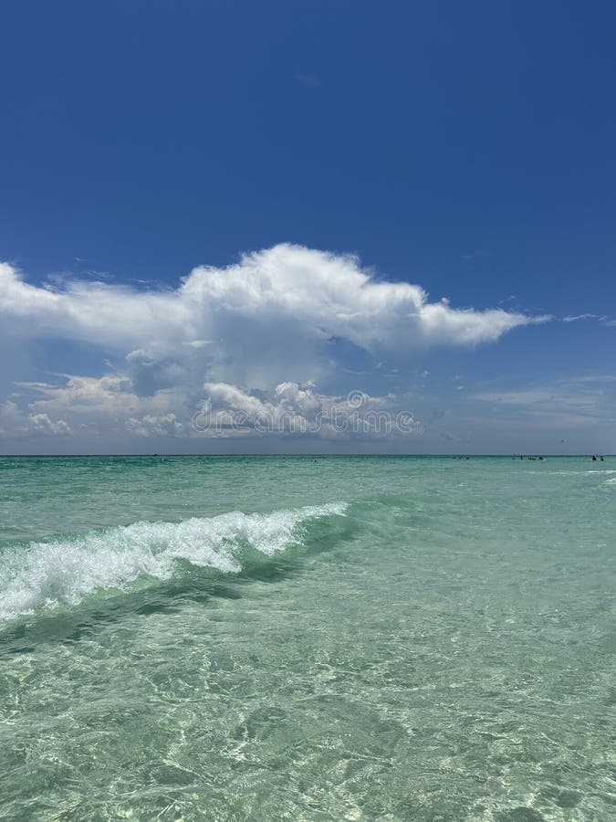 Gulf of Mexico Florida Emerald Coast Stock Image - Image of waves, gulf ...