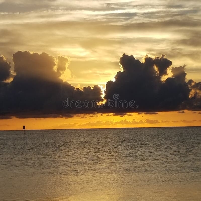 Gulf of Mexico sunset. stock photo. Image of sunset - 174370616