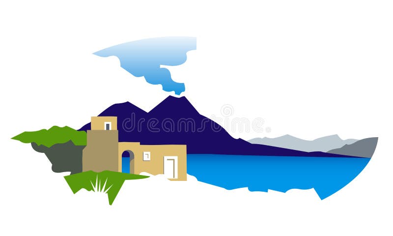 Gulf of Naples and Vesuvius Stock Illustration - Illustration of ... Gulf of Naples and Vesuvius Stock Illustration - Illustration of ...