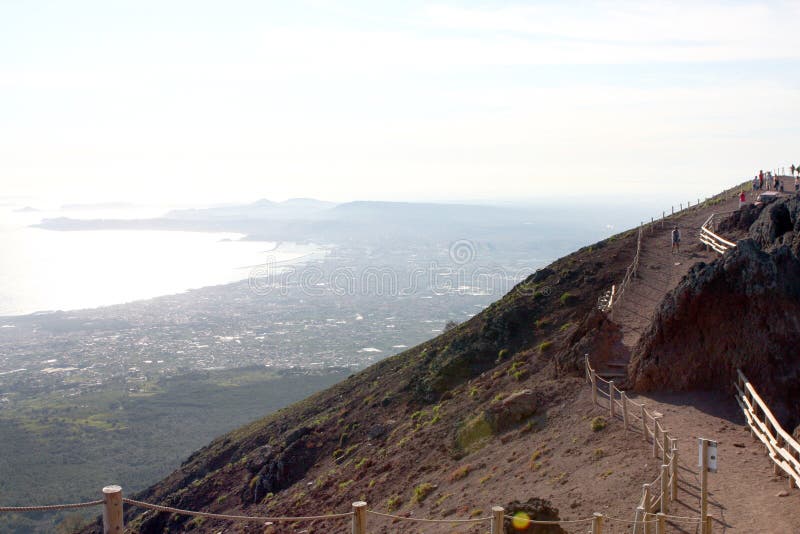 Gulf of Naples from Vesuvius Volcano Italy Stock Image - Image of ...