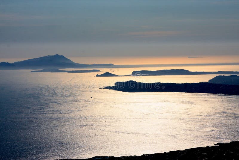 Gulf of Naples from Vesuvius Volcano Italy Stock Photo - Image of ...