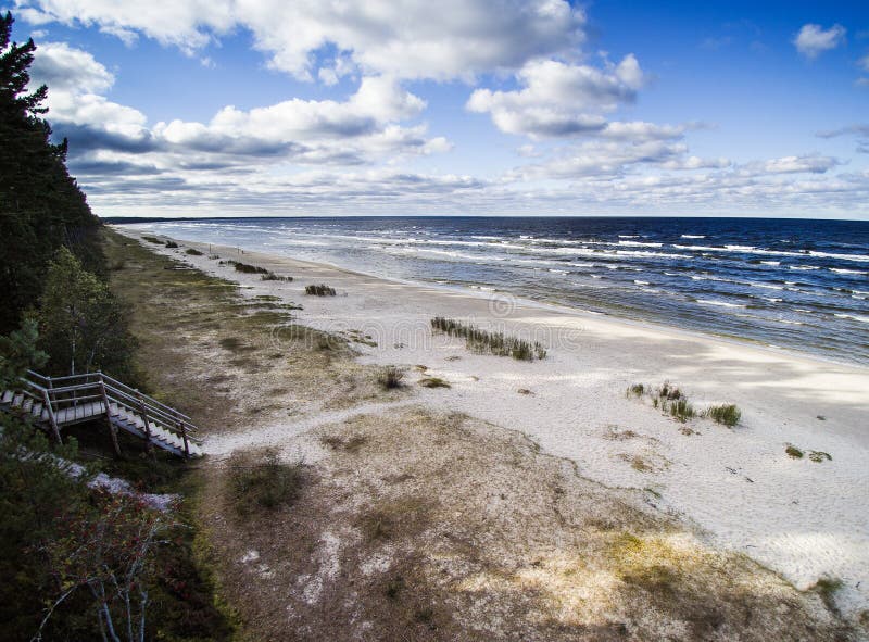 Gulf Of Riga. Bay Of The Baltic Sea Stock Photo - Image of north, sand ...