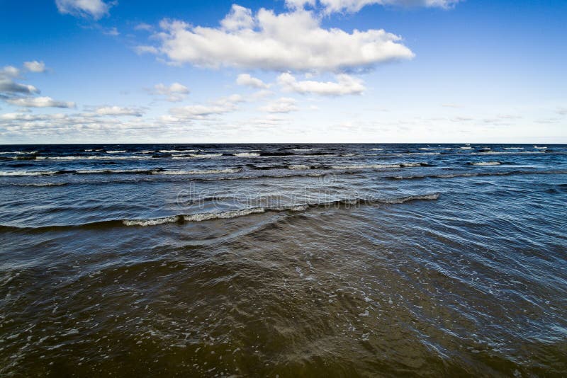 Gulf of Riga, Baltic sea. stock photo. Image of wave - 77383428