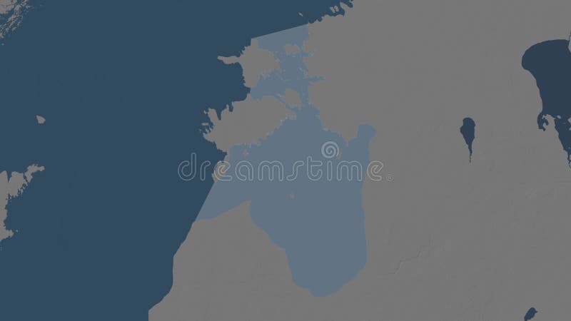 Gulf of Riga Highlighted. Steel Blue Map Stock Illustration ...