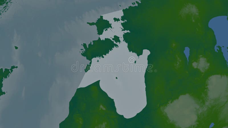 Gulf of Riga Highlighted. Physical Map Stock Illustration ...