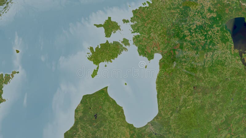 Gulf of Riga. Bounding Box. Satellite Map Stock Illustration ...