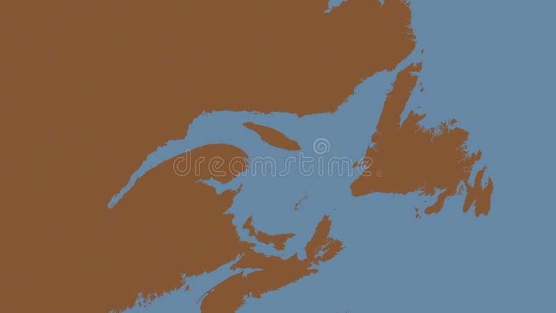 Gulf of St. Lawrence. Bounding Box. Patterned Map Stock Illustration ...