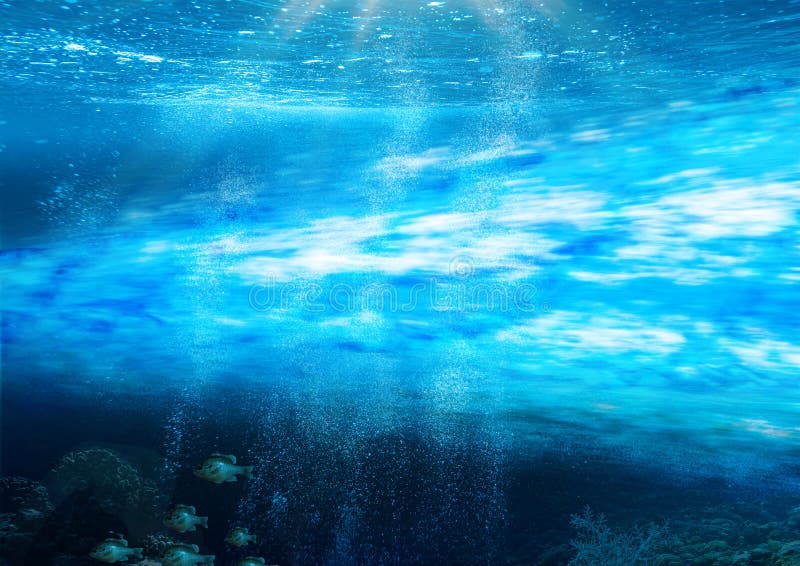 Gulf Stream Underwater in the Atlantic Stock Illustration ...
