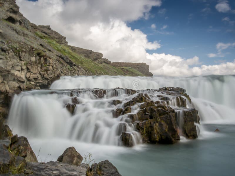 Gulfoss Waterfall Just before the Fall 2 Stock Image - Image of europe ...