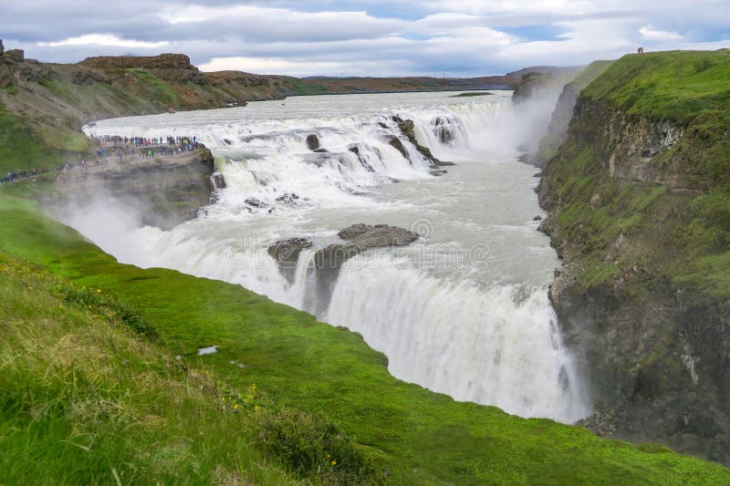 Gull Foss Waterfall in Iceland Stock Photo - Image of famous, rock ...