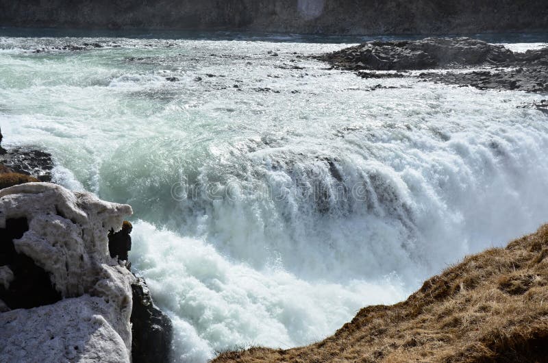 Gullfoss Fall on the Iceland Stock Photo - Image of gullfoss, river ...