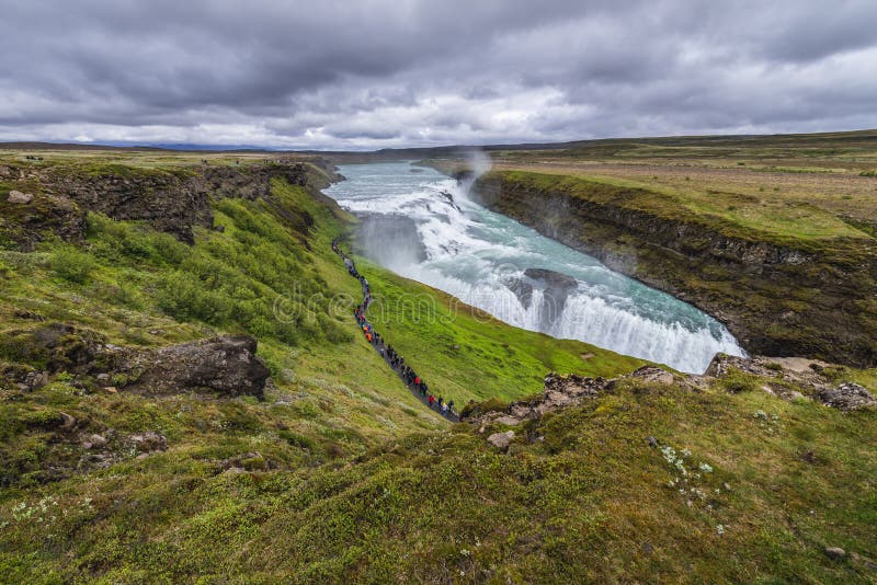 Gullfoss in Iceland stock photo. Image of southwestern - 142551952