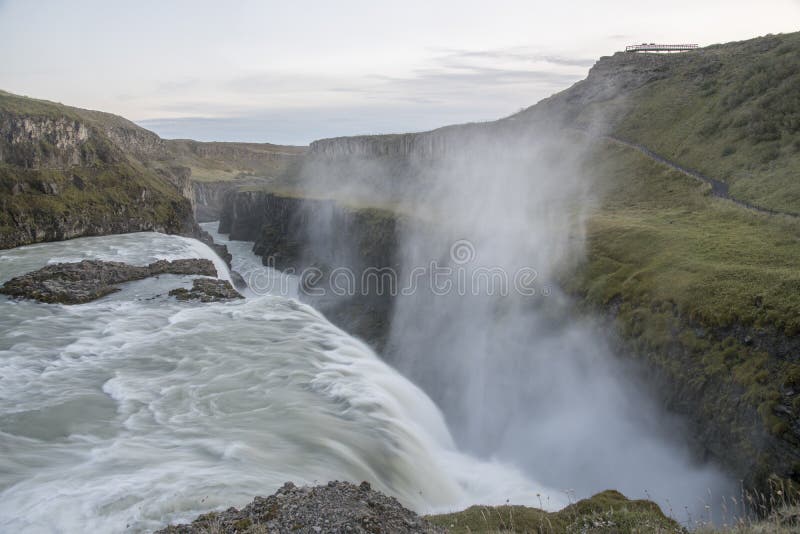 The Gullfoss waterfall stock photo. Image of capital - 112323716