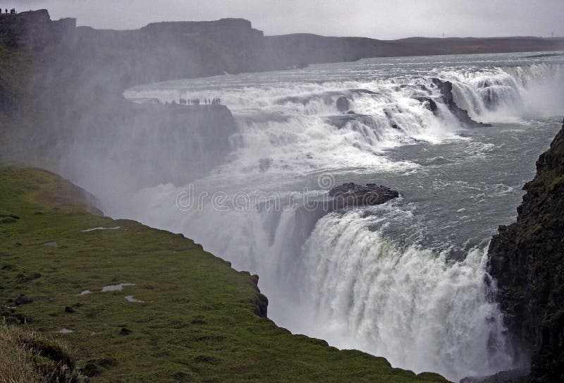 Gullfoss Waterfall, Golden Circle, Iceland Stock Image - Image of ...