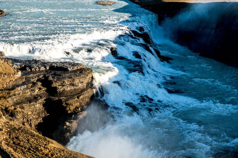 Gullfoss Waterfall in Iceland Stock Image - Image of mountains, october ... Gullfoss Waterfall in Iceland Stock Image - Image of mountains, october ...