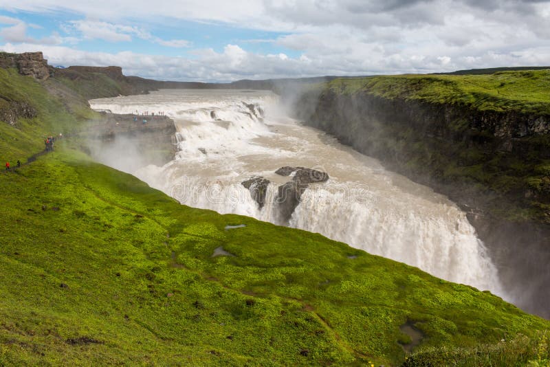 Gullfoss Waterfall the Golden Fall in Iceland Stock Photo - Image of ...
