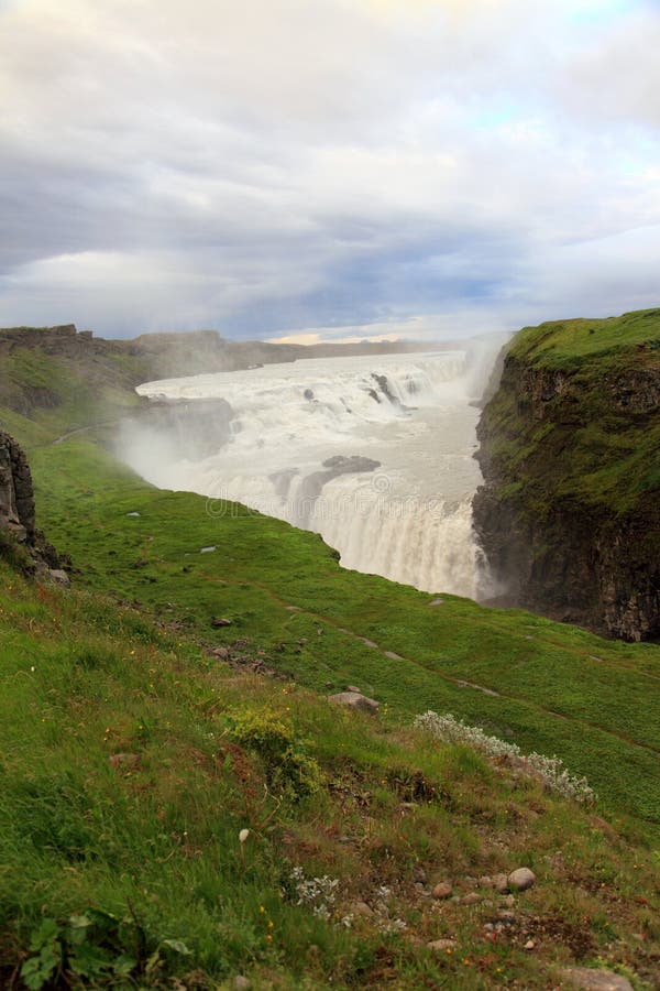 Gullfoss waterfall stock photo. Image of falls, power - 35089128