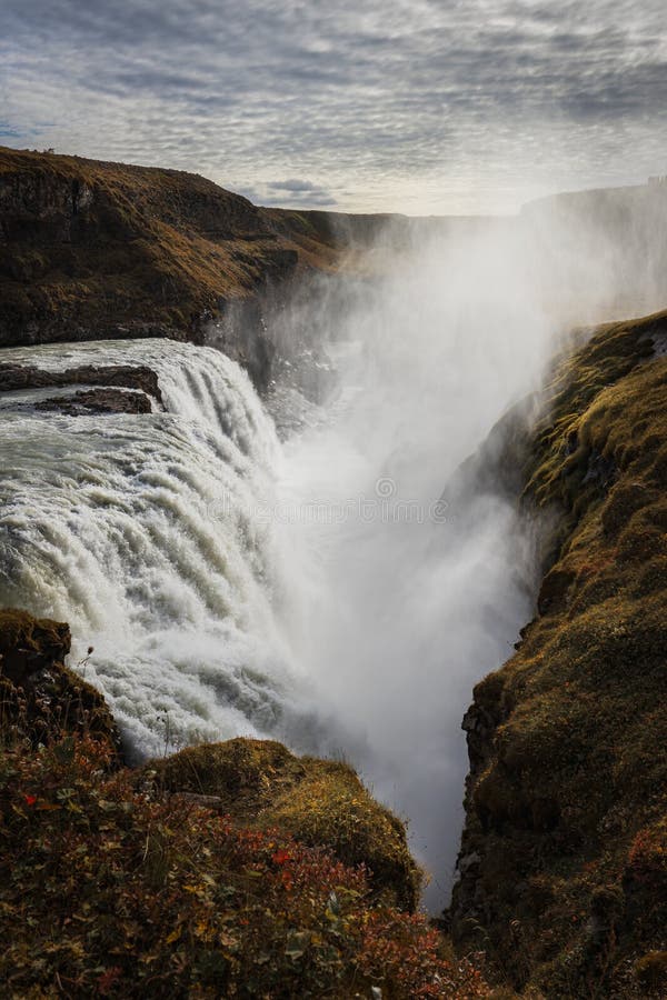 Gullfoss Waterfall in Iceland Stock Photo - Image of river, golden ...