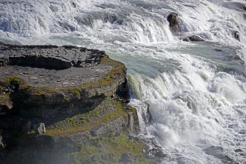 Gullfoss - Cascade Waterfall in Iceland Stock Image - Image of gullfoss ...
