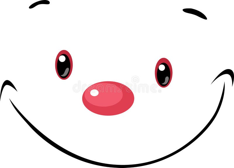 Gullig Framsida - Tecknad Filmillustration Stock Illustrationer ...