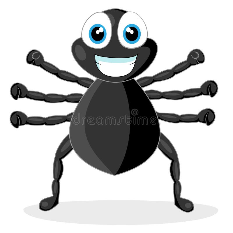 Gullig liten spindel vektor illustrationer. Illustration av tarantel ...