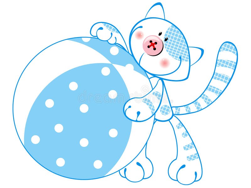 Katter skämtsamma sju vektor illustrationer. Illustration av husdjur ...