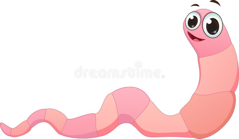Gullig Orm För Tecknad Film Vektor Illustrationer - Illustration av ...