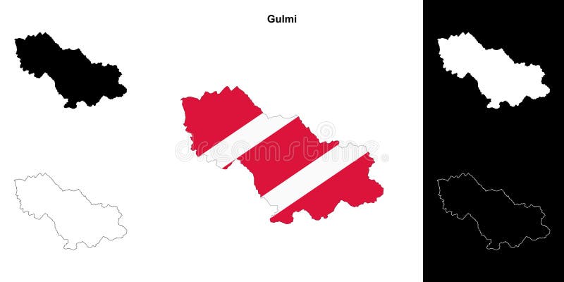 Gulmi outline map stock vector. Illustration of infographics - 371576183
