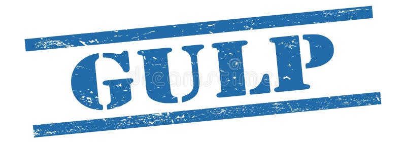 GULP Text on Blue Grungy Lines Stamp Stock Illustration - Illustration ...