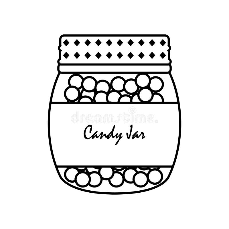 Gum Balls in Candy Jar Icon Design Vector Flat Modern Illustration ...