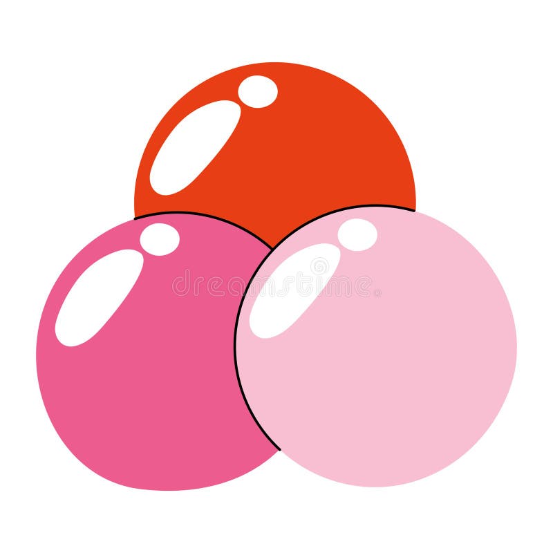 Gum candy balls stock vector. Illustration of chewing - 347242493